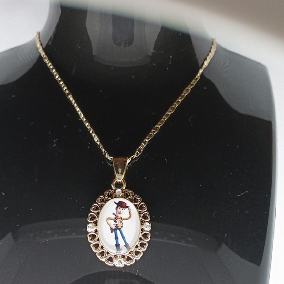 Accessories | Toy Story Woody 14 Kf Gold Pendant Necklace 16 Chain ...